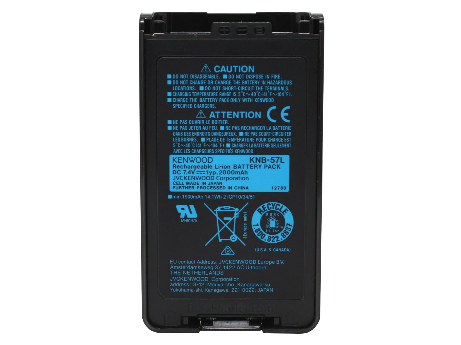 Kenwood KNB-57L Akku 2,0 Li-Ion, 103,53